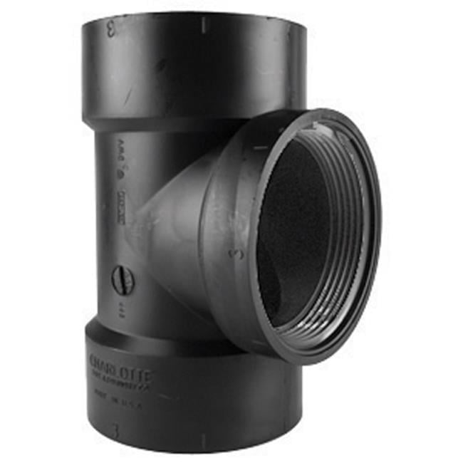 Charlotte Pipe 2 in. Hub X 2 in. D Hub ABS Flush Cleanout Tee - Walmart.com