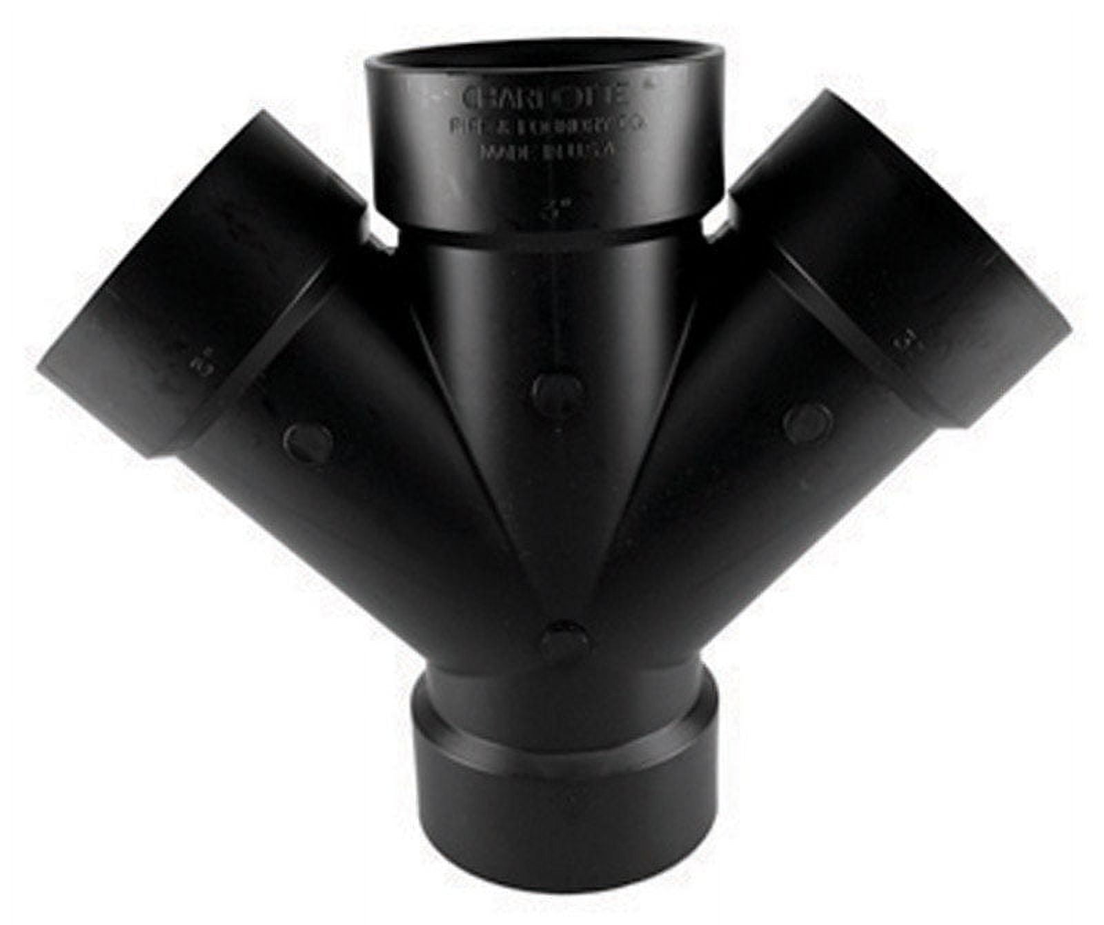 Charlotte Pipe 2 in. Hub x 2 in. Dia. Hub ABS Double Wye - Walmart.com