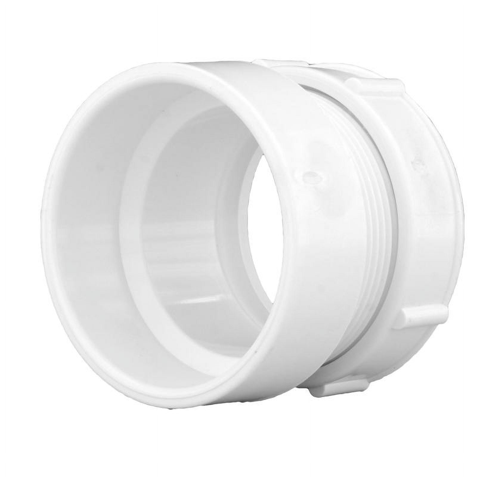 Charlotte Pipe 2 in. Hub x 2 in. Hub Schedule 40 PVC Trap Adapter ...