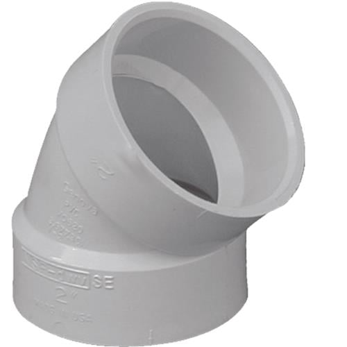 Charlotte Pipe 45 Deg. Short Radius PVC Elbow 6" 45D PVC-DWV, Each ...