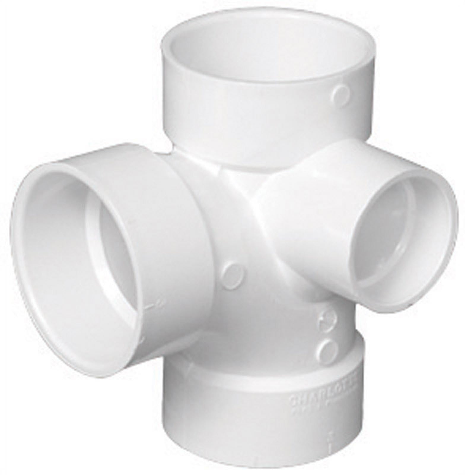 Charlotte Pipe Sanitary Tee With Right Side Inlet Pvc Dwv 3 " X 3 " X 3 ...