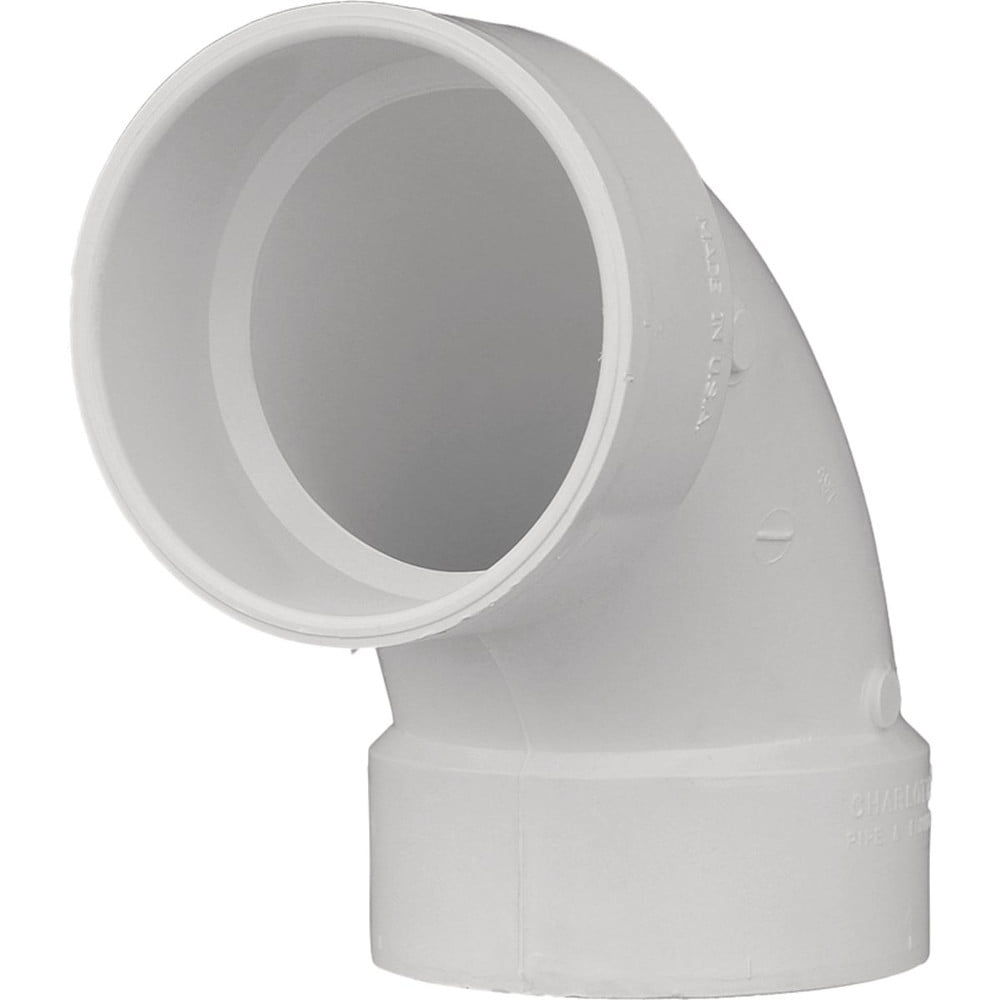 Charlotte Pipe 6 In. Schedule 40 90 Deg. Sanitary DWV PVC Elbow (1-4 ...