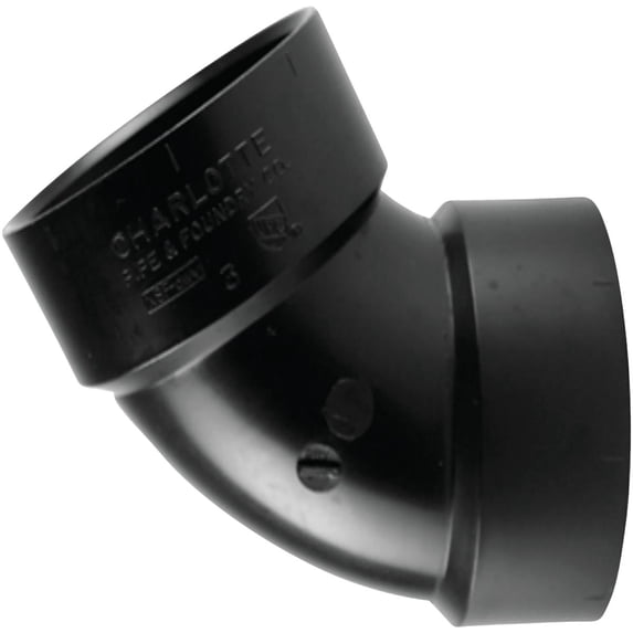 Charlotte Pipe 60 Deg. ABS Elbow - Pack of 8 - Walmart.com