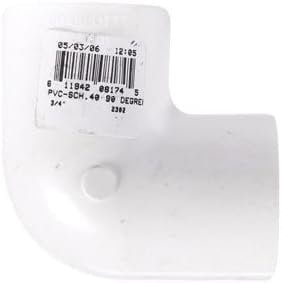Charlotte Pipe 90 Degree Elbow 3/4 " White Pvc Schedule 40 - Walmart.com