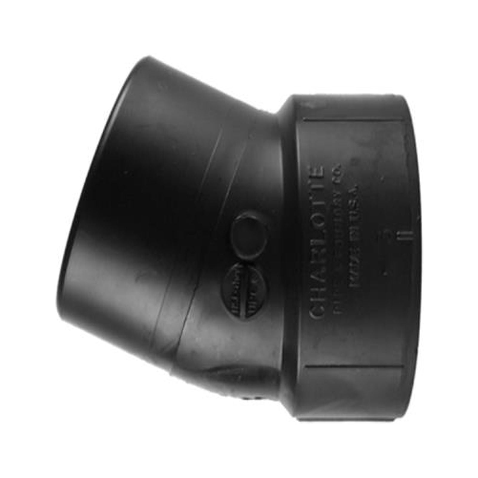 Charlotte Pipe ABS 00326 0600HA ABS/DWV 22-1/2-Degree Street Ell, 1-1/2 In. - Quantity 50 ...