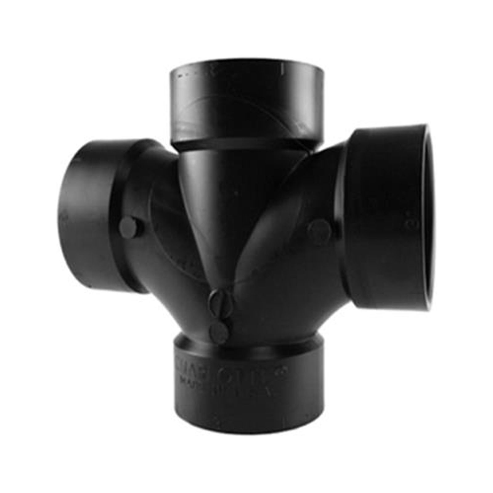 Charlotte Pipe ABS 00428 0800HA ABS/DWV Double Sanitary Tee, Hub x Hub ...