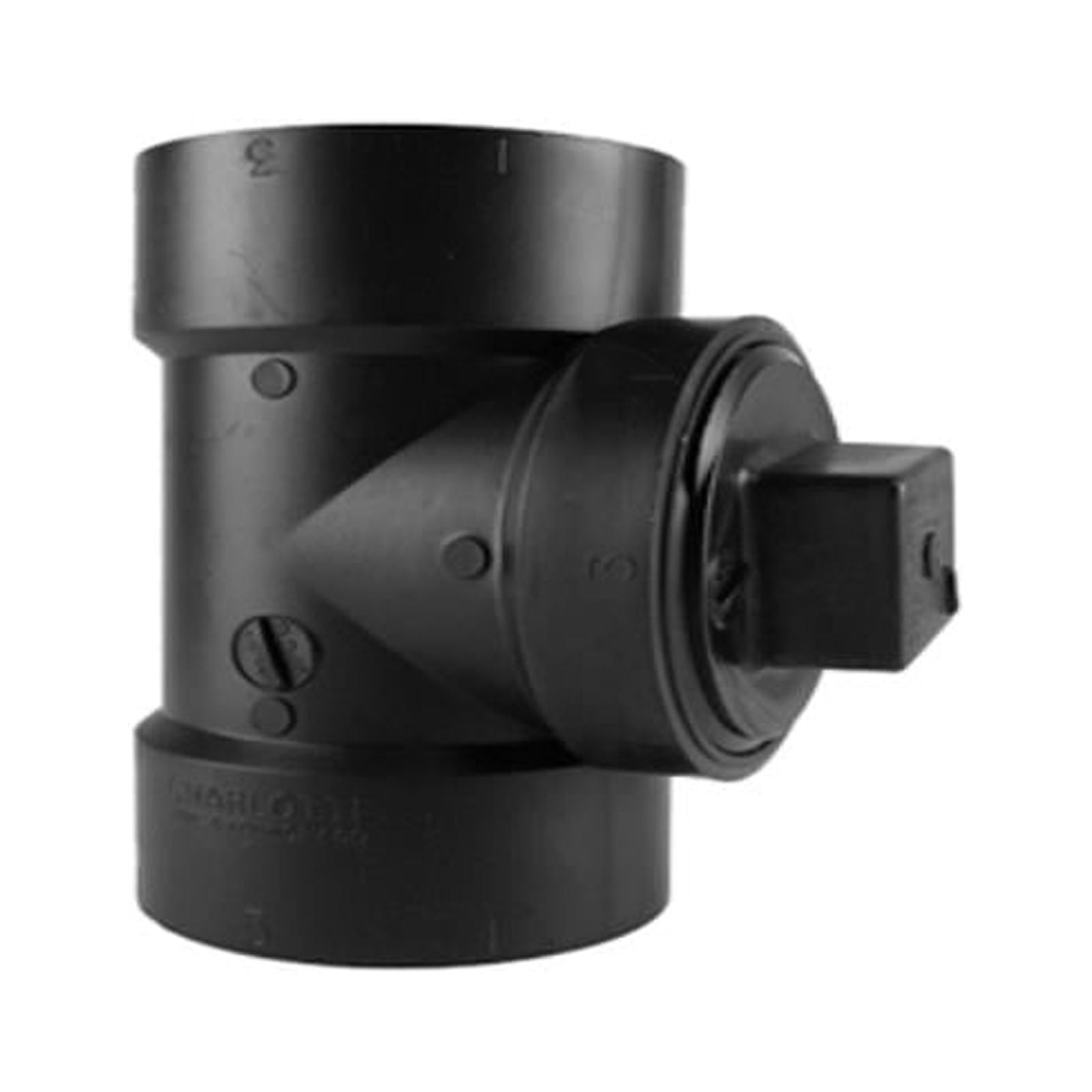 Charlotte Pipe ABS 00444X 0800HA ABS/DWV Clean Out Pipe Tee, Hub x Hub ...