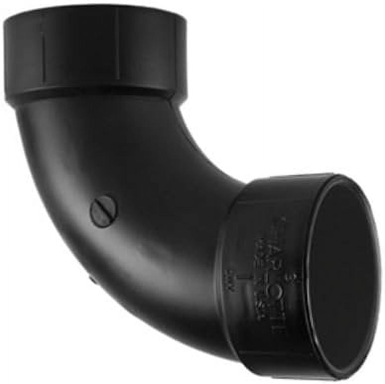 Charlotte Pipe Elbow Abs/Dwv, Long Sweep 4 " 90 Deg. Black - Walmart.com