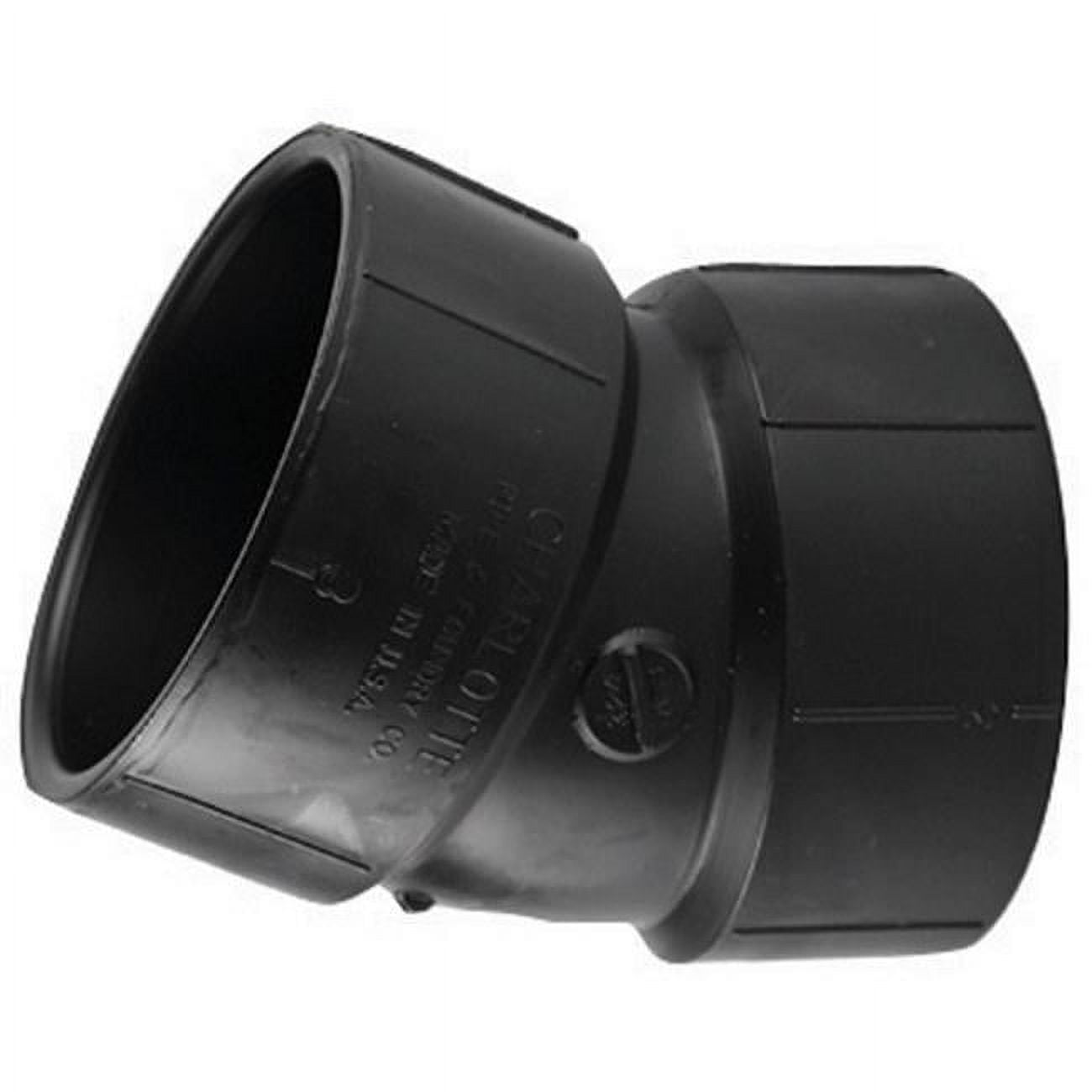 Charlotte Pipe & Found ABS003240600HA Abs/Dwv 22-1/2 Degree Elbow, 1-1/2", Black - Walmart.com
