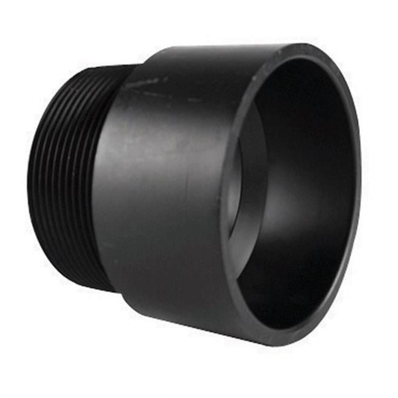 Charlotte Pipe & Foundry ABS001091400HA 4 in. Hub x MPT ABS DWV Adapter ...