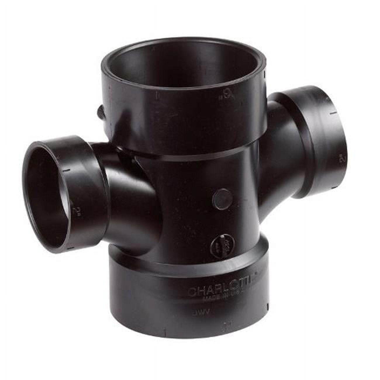 Charlotte Pipe & Foundry ABS004290600HA Reducing Double Sanitary Tee 1. ...