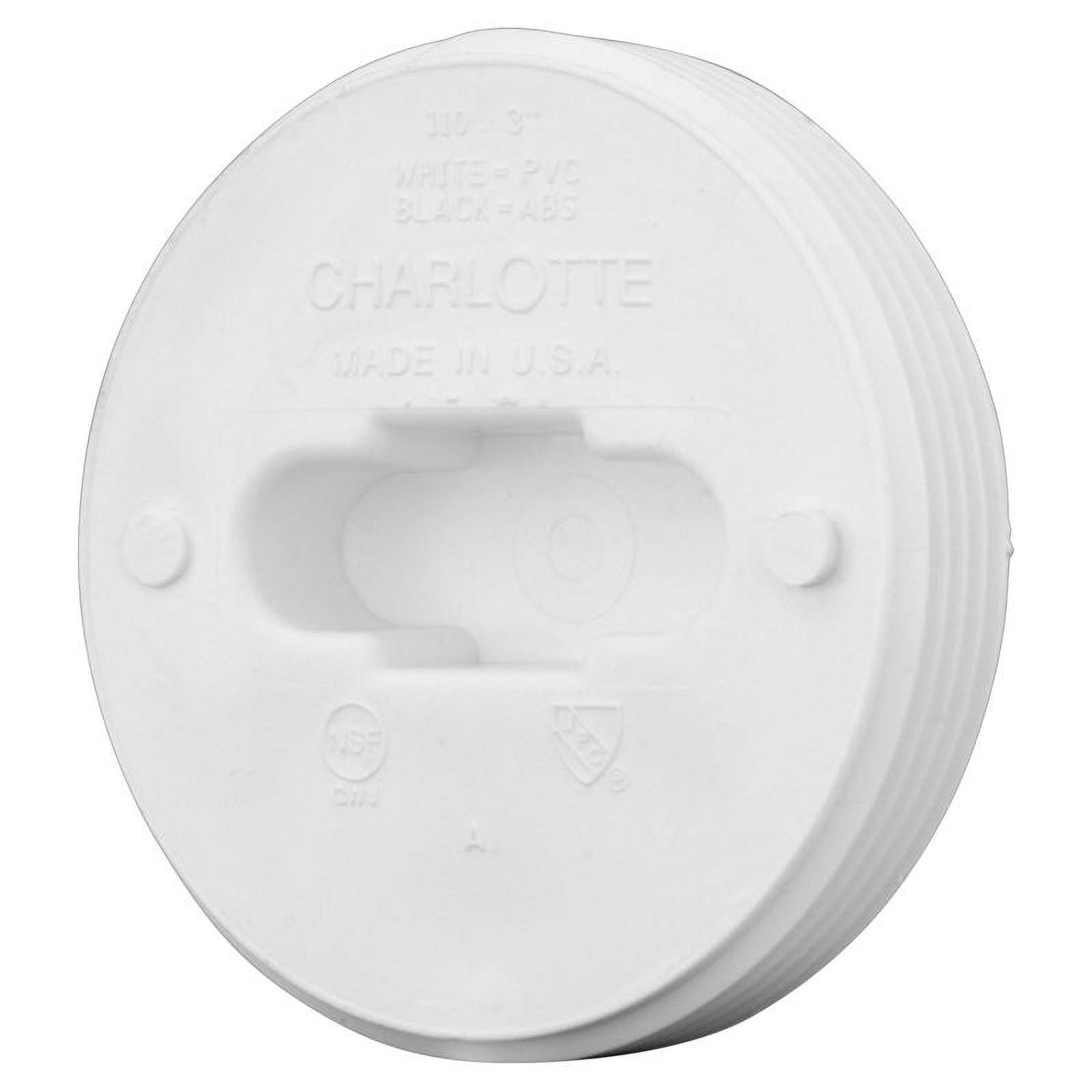 Charlotte Pipe & Foundry PVC 00110 0600 Schedule 40 PVC Clean-Out Plug ...