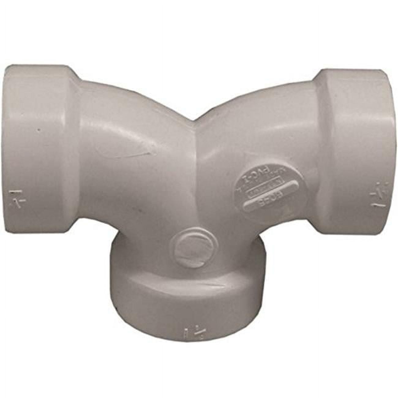 Charlotte Pipe & Foundry PVC 00327 0600HA 1.5 in. DWV Double PVC Elbow ...