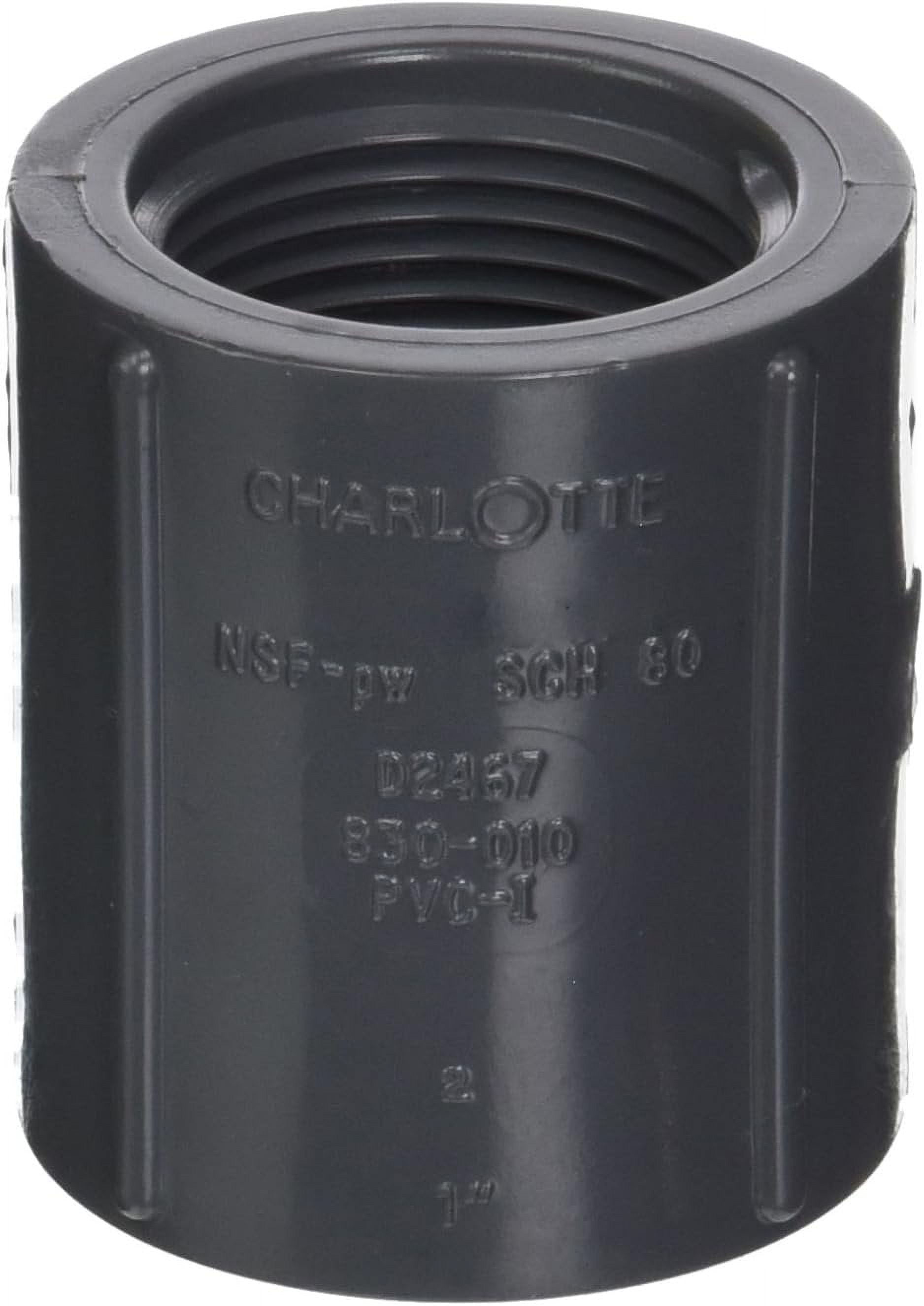 Charlotte Pipe & Foundry PVC 08102 1400HA 1" SCH80 FPT Coupling ...