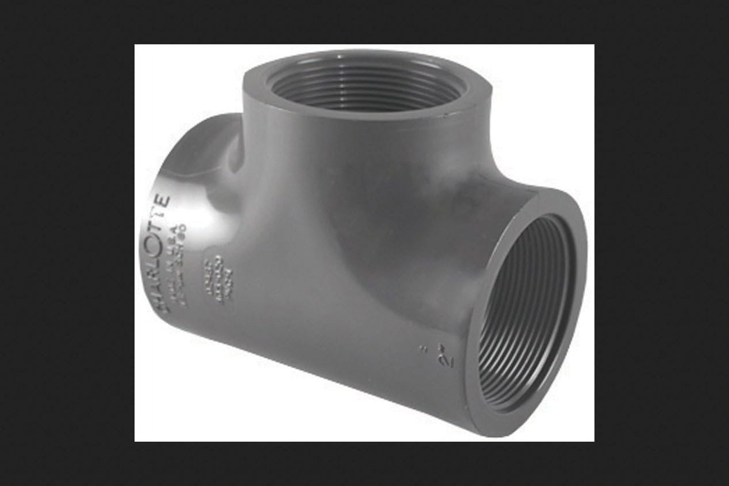 Charlotte Pipe & Foundry PVC 08402 1000HA 1/2" PVC SCH80 TxTxT Tee ...