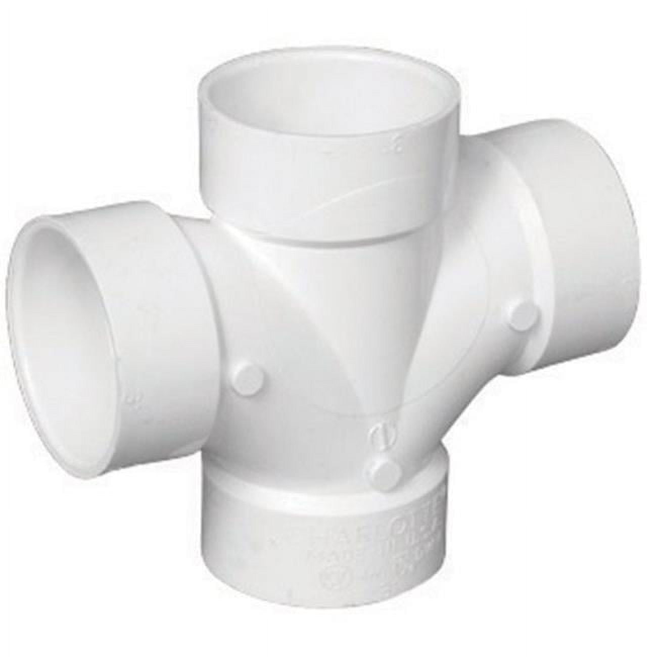 Charlotte Pipe & Foundry PVC004280600HA PVC-DWV Double Sanitary Tee 1.5 ...