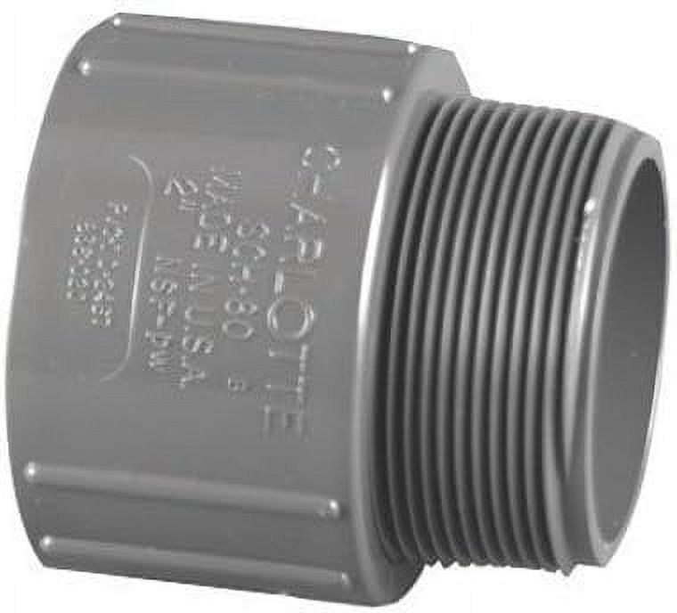 Charlotte Pipe Male Adapter Sch 80 Pvc 2 " - Walmart.com