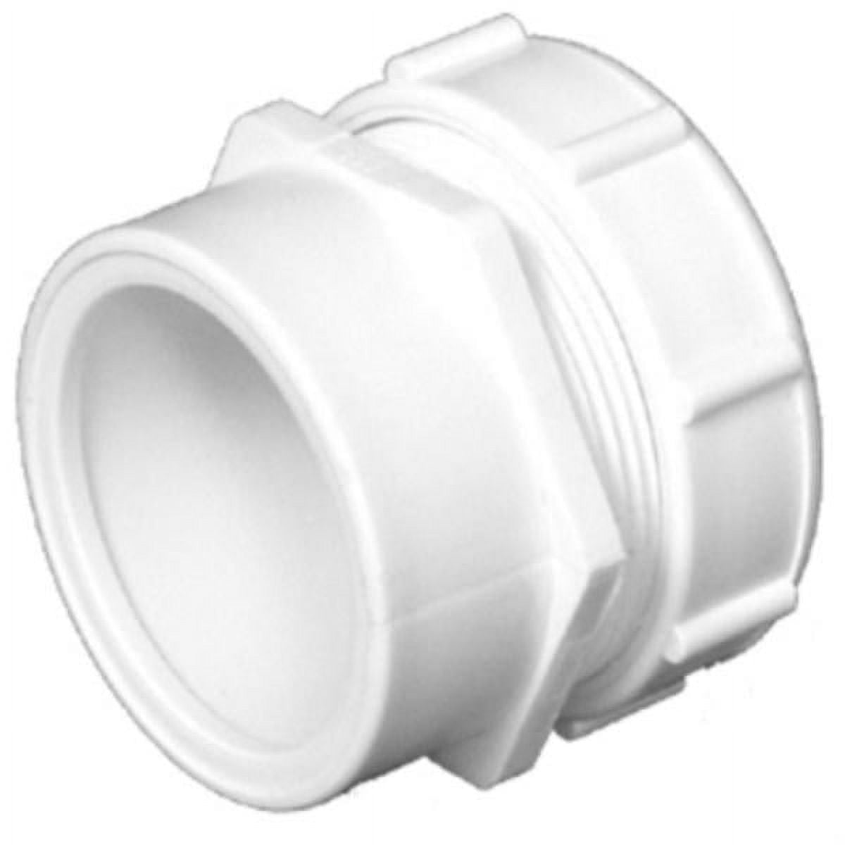 Charlotte Pipe PVC-00103P-0800HA DWV Male Trap Adapter, White, 1-1/2" x ...