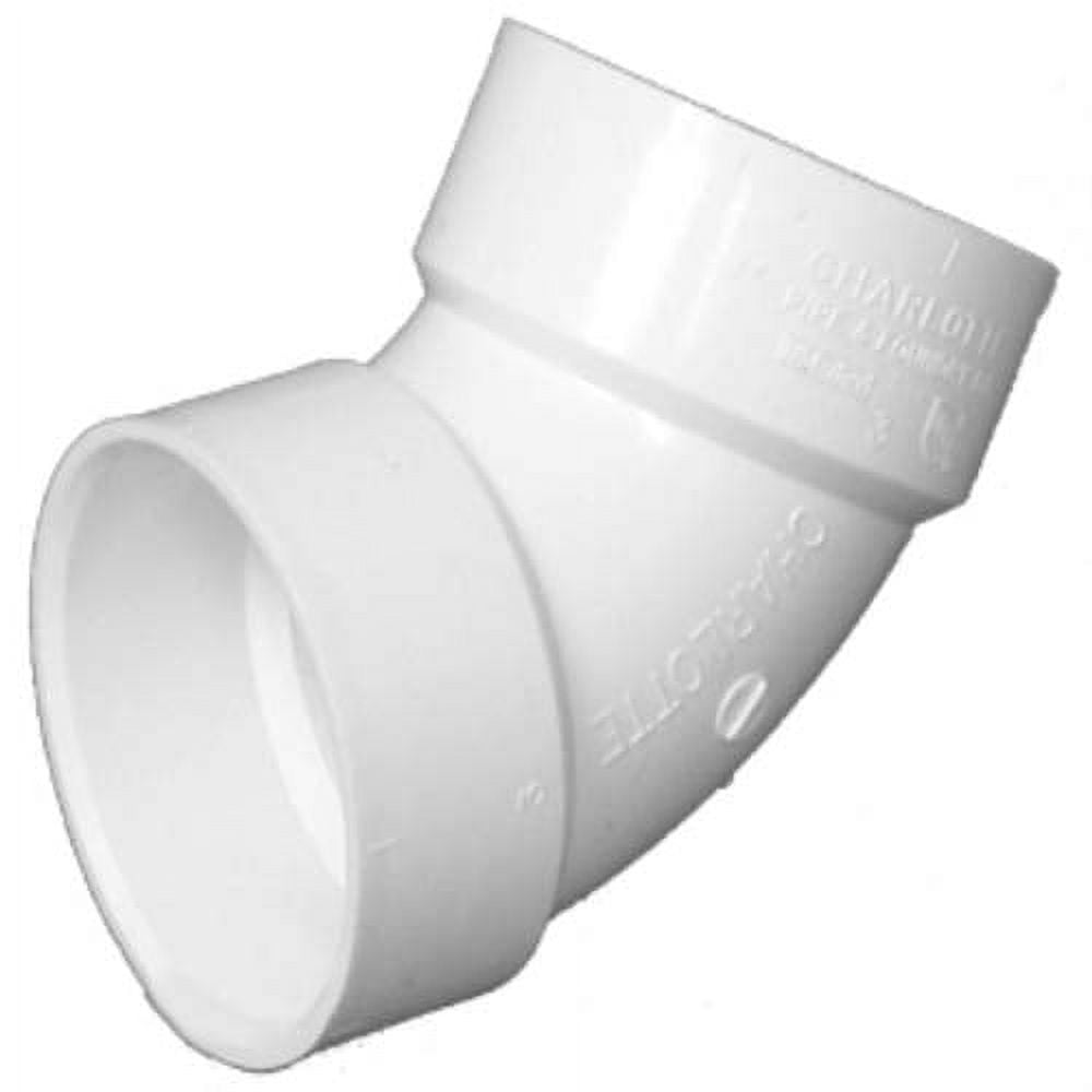 Charlotte Pipe PVC-00319-0600HA PVC DWV Schedule 40 60-Degree Elbow, 1 ...