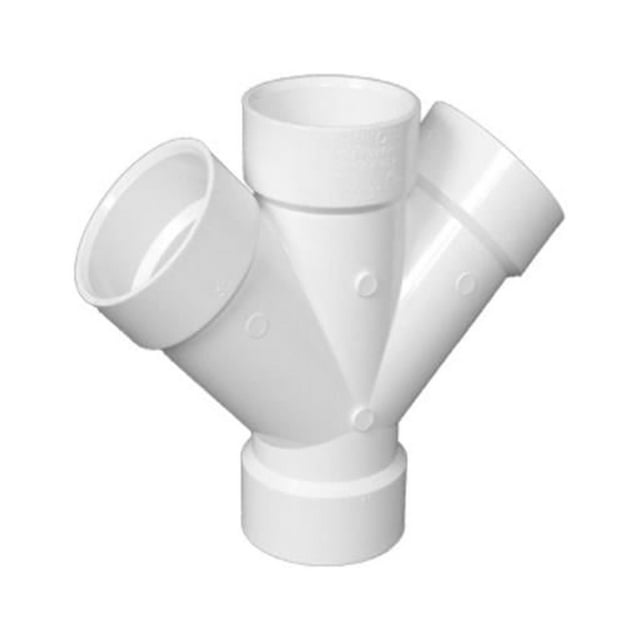 Charlotte Pipe PVC 00611 0600HA Schedule 40 DWV PVC Double Wye, White ...