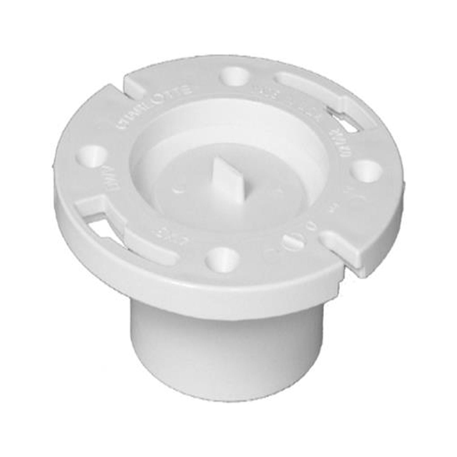 Charlotte Pipe PVC 00800K 0600HA Schedule 40 DWV PVC Top Closet Flange ...