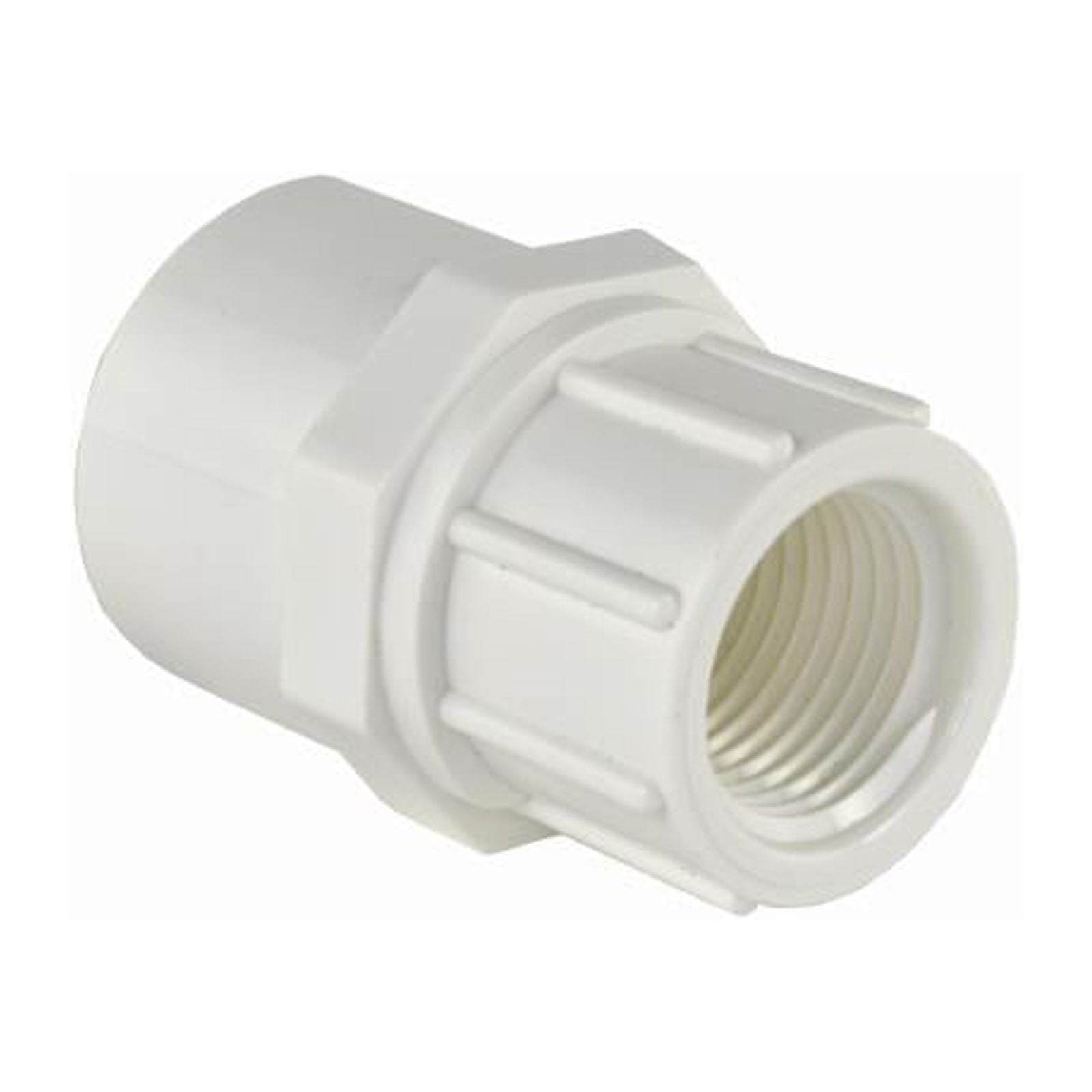 Charlotte Pipe PVC 02101 3600HA Schedule 40 PVC Adapter, White, 3/4 x 1 ...