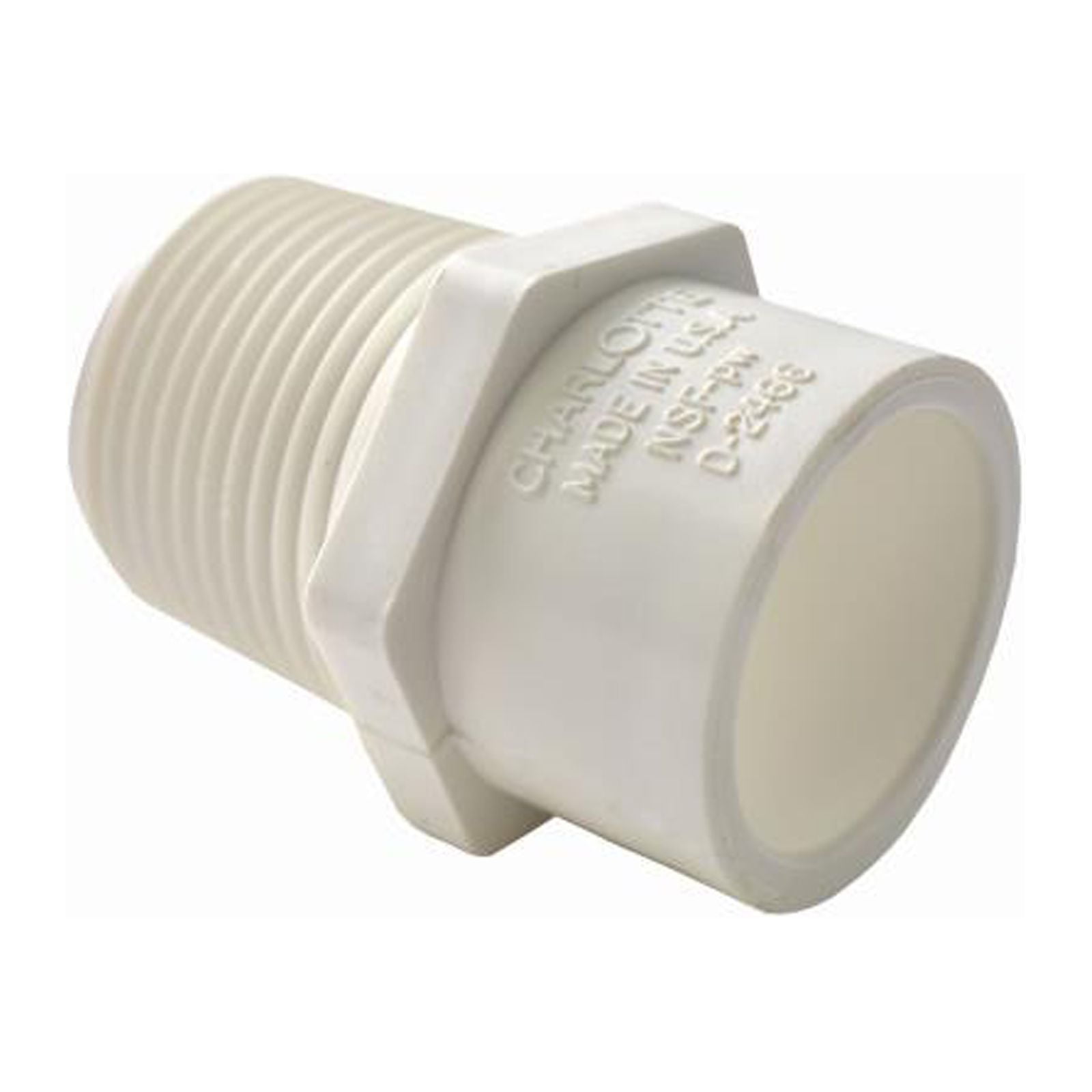 Charlotte Pipe PVC 02110 1000HA Schedule 40 PVC Reducing Male Adapter ...