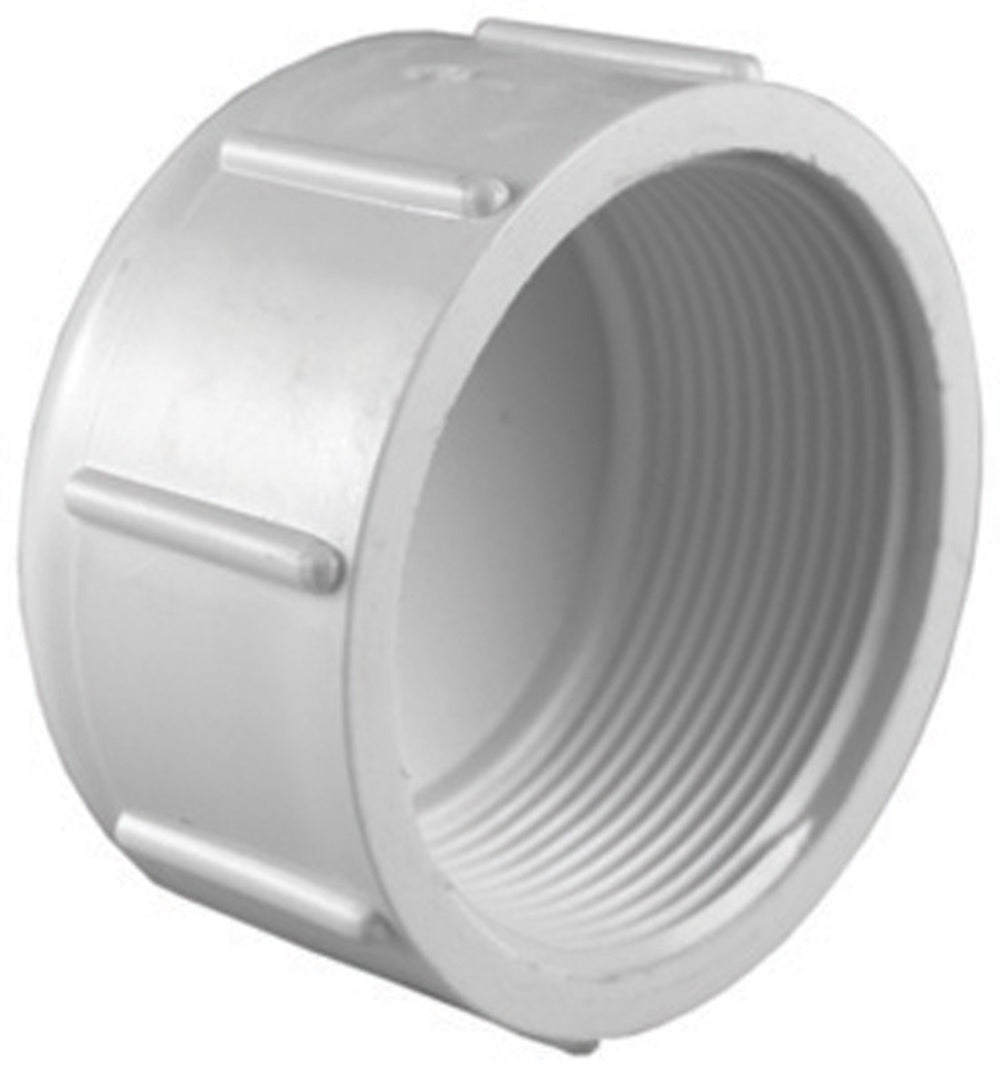 Charlotte Pipe PVC 02117 1800HA Threaded Cap, White, Each - Walmart.com