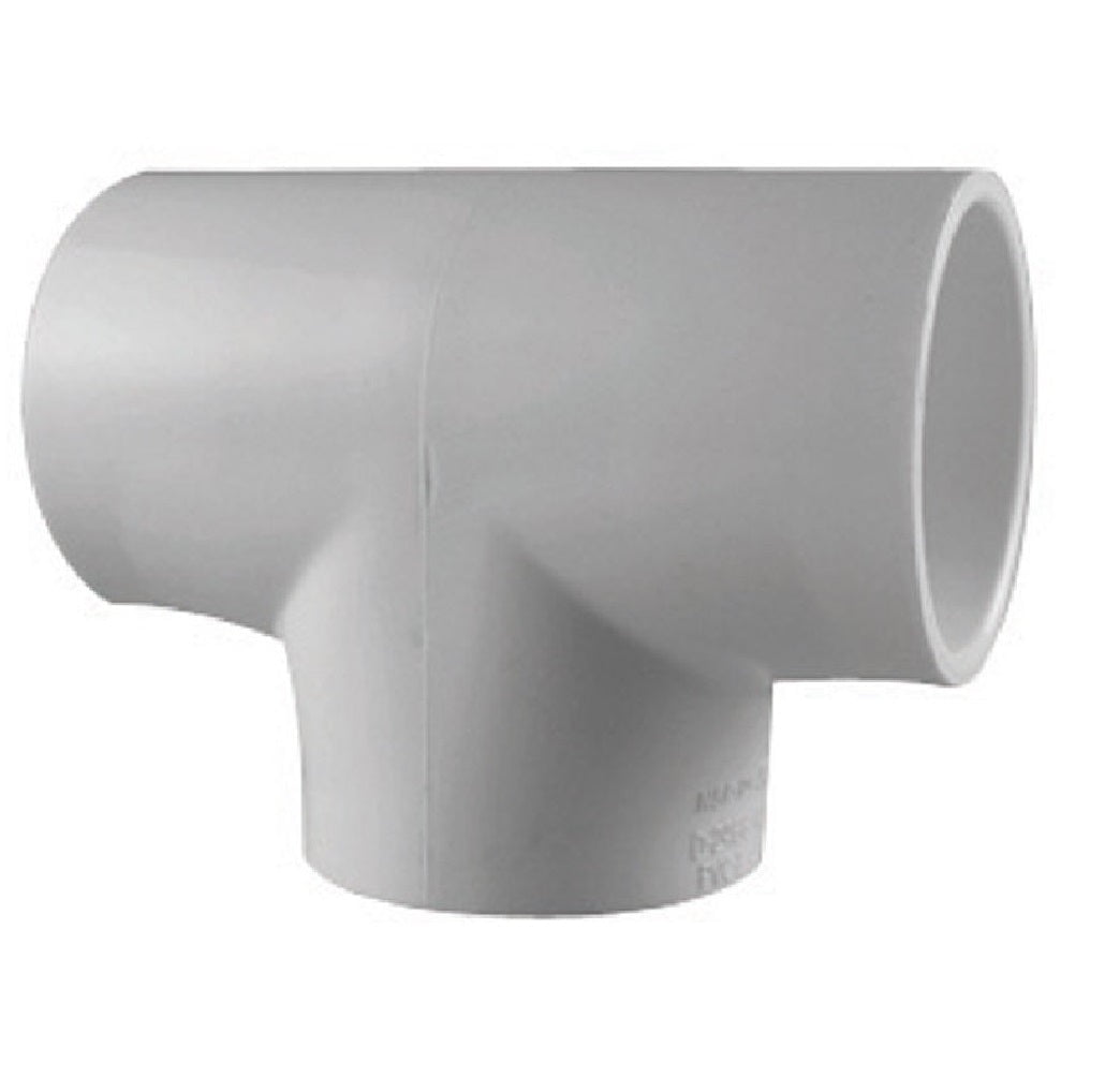 Charlotte Pipe PVC 02400 1000HA Schedule 40 PVC Tee Slip, White, Each ...