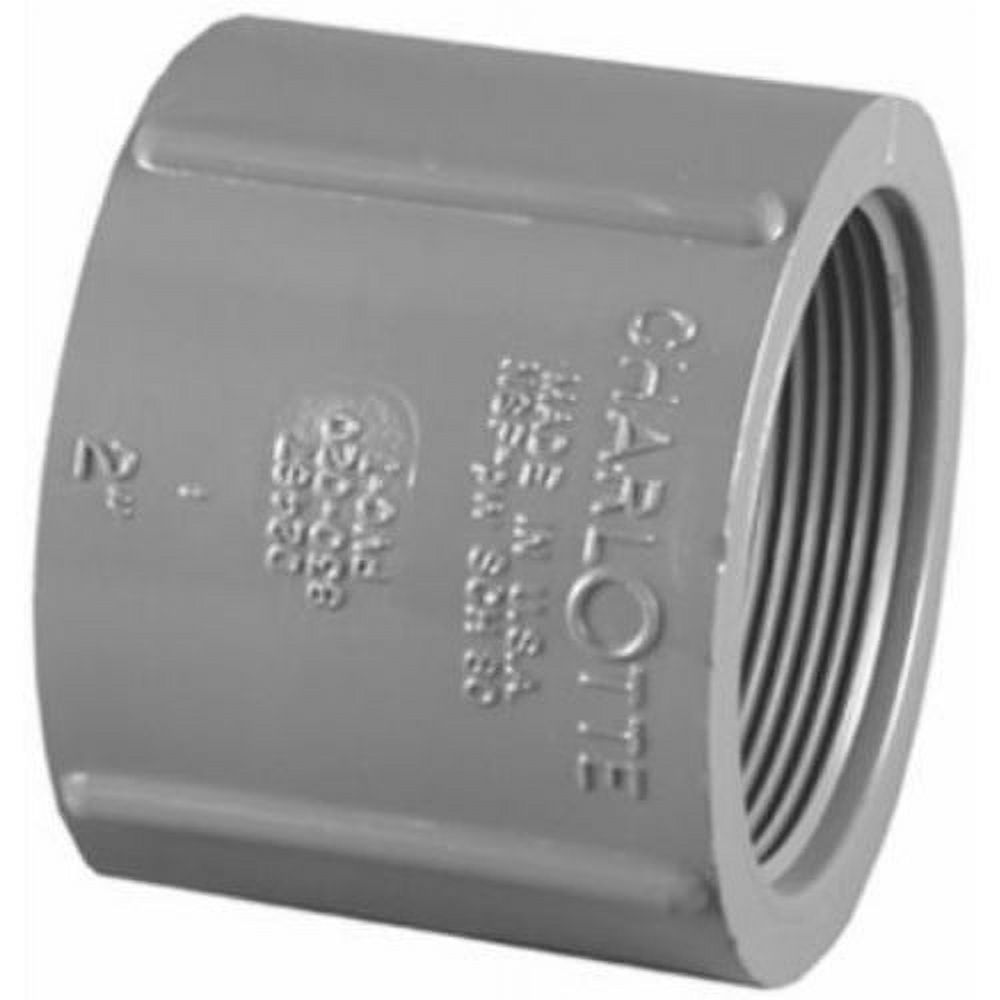 Charlotte Pipe PVC-08102-1400HA Schedule 80 PVC Coupling, FPT x FPT, 1 ...
