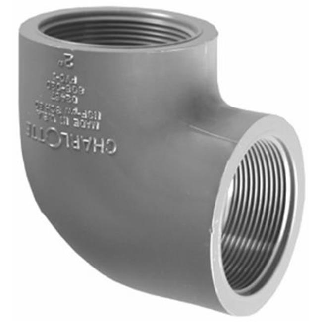Charlotte Pipe PVC 08302 1400 1 in. PVC Schedule 80 90 Degree Thread x ...