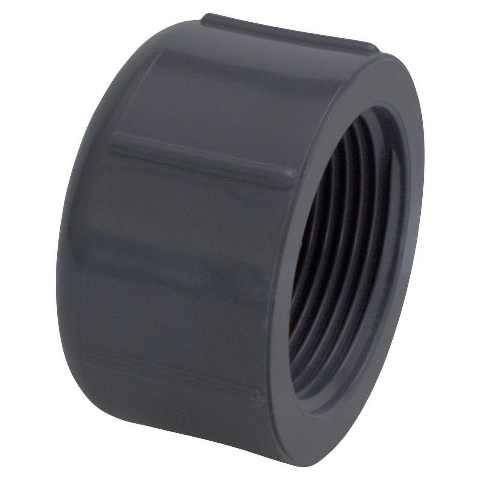 Charlotte Pipe PVC081171200 Threaded Cap Schedule 80 3/4" MPT T X 3/4 ...
