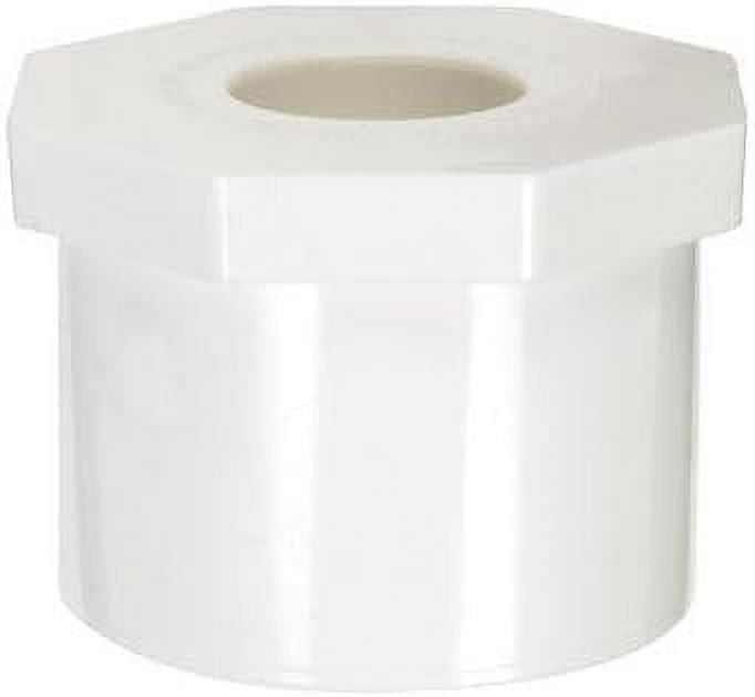 Charlotte Pipe Reducing Bushing 1-1/2 " X 1/2 " White Pvc Schedule 40 ...