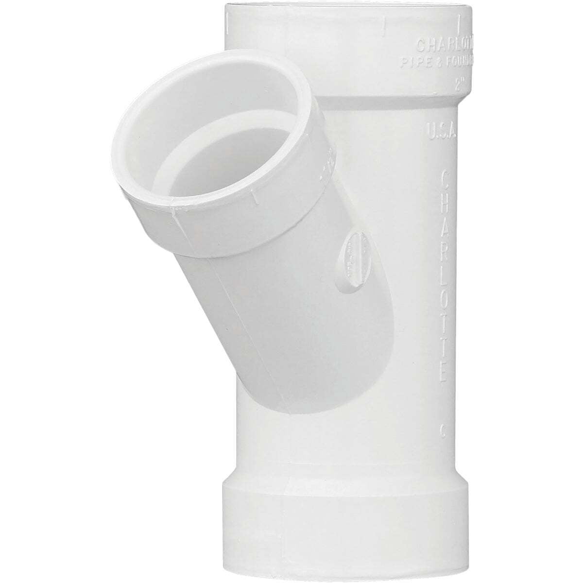 Charlotte Pipe Reducing Wye Pvc Dwv 2 " X 2 " X 1-1/2 " 45 Deg ...