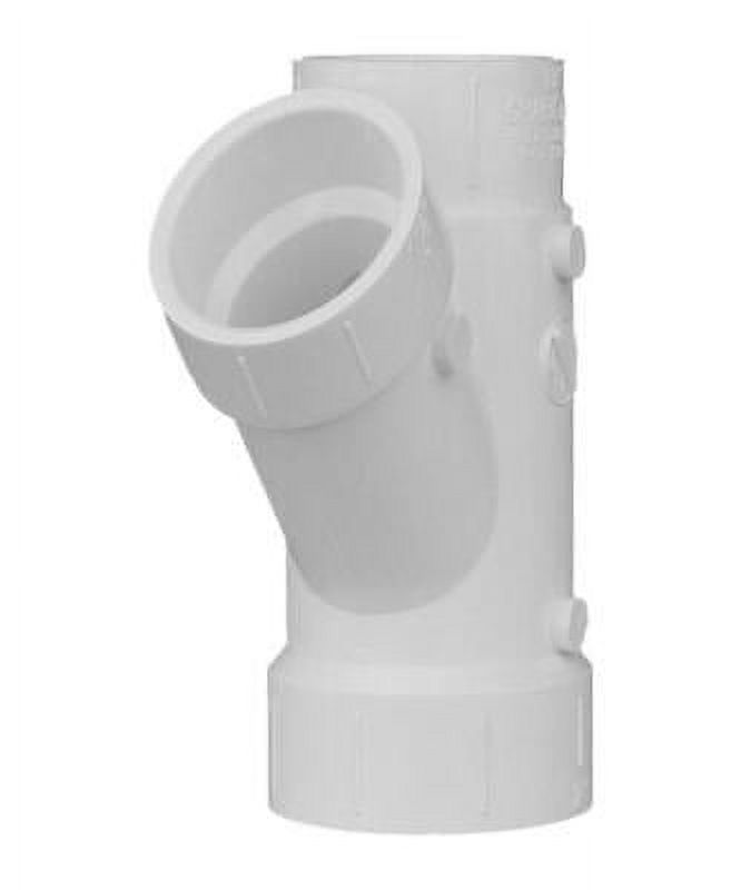 Charlotte Pipe Schedule 40 1-1/2 in. Hub X 2 in. D Hub PVC Reducing Wye 1 pk - Walmart.com