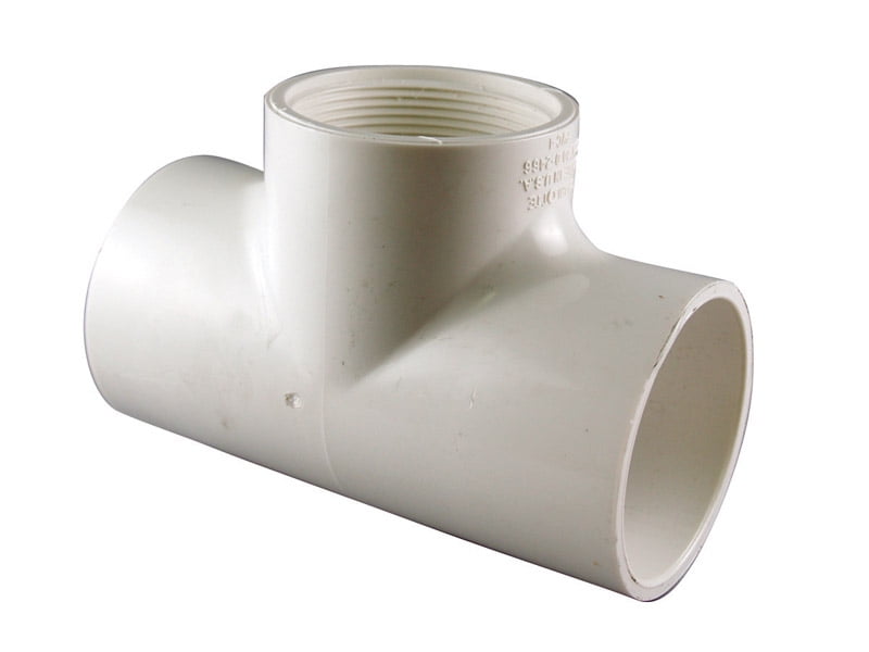 Charlotte Pipe Schedule 40 1/2 in. Slip X 1/2 in. D Slip PVC Reducing Tee 1 pk - Walmart.com