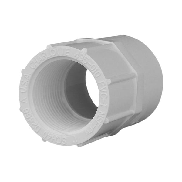 Charlotte Pipe Schedule 40 1 in. Slip x 1 in. Dia. FPT PVC Pipe Adapter (Pack of 25) - Walmart.com