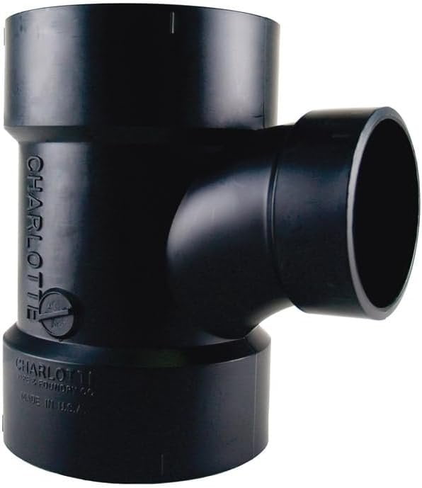 Charlotte+Pipe++Schedule+40++2+in.+Hub+++x+1-1%2f2+in.+Dia.+Hub++ABS++Sanitary+Tee - Walmart.com