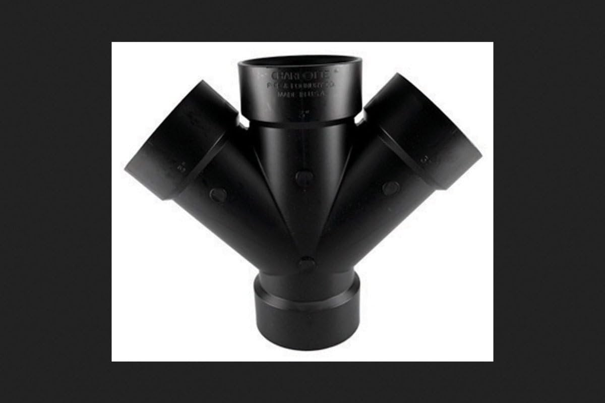 Charlotte Pipe Schedule 40 2 in. Hub x 2 in. Dia. Hub ABS Double Wye - Walmart.com