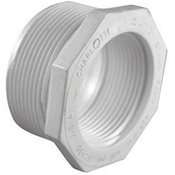 Charlotte Pipe Schedule 40 2 in. MPT x 1 in. Dia. FPT PVC Reducing Bushing - Walmart.com