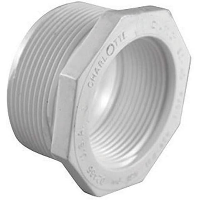 Charlotte Pipe Schedule 40 2 in. MPT x 1 in. Dia. FPT PVC Reducing Bushing - Walmart.com