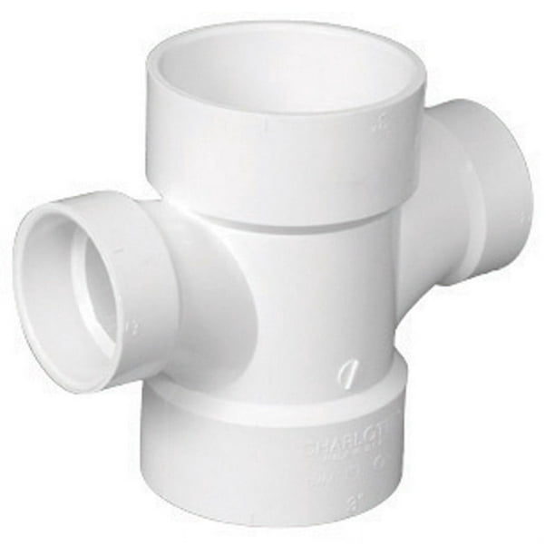 Charlotte Pipe Schedule 40 3 in. Hub x 3 in. Dia. Hub PVC Sanitary Tee ...
