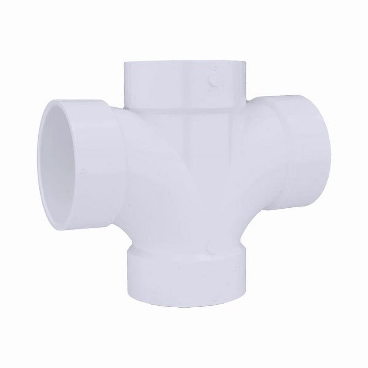 Charlotte Pipe Schedule 40 4 in. Hub X 4 in. D Hub PVC Sanitary Tee - Walmart.com