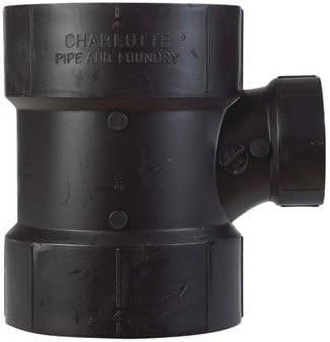 Charlotte Pipe Schedule 40 4 in. Hub x 4 in. Dia. Hub ABS Sanitary Tee - Walmart.com
