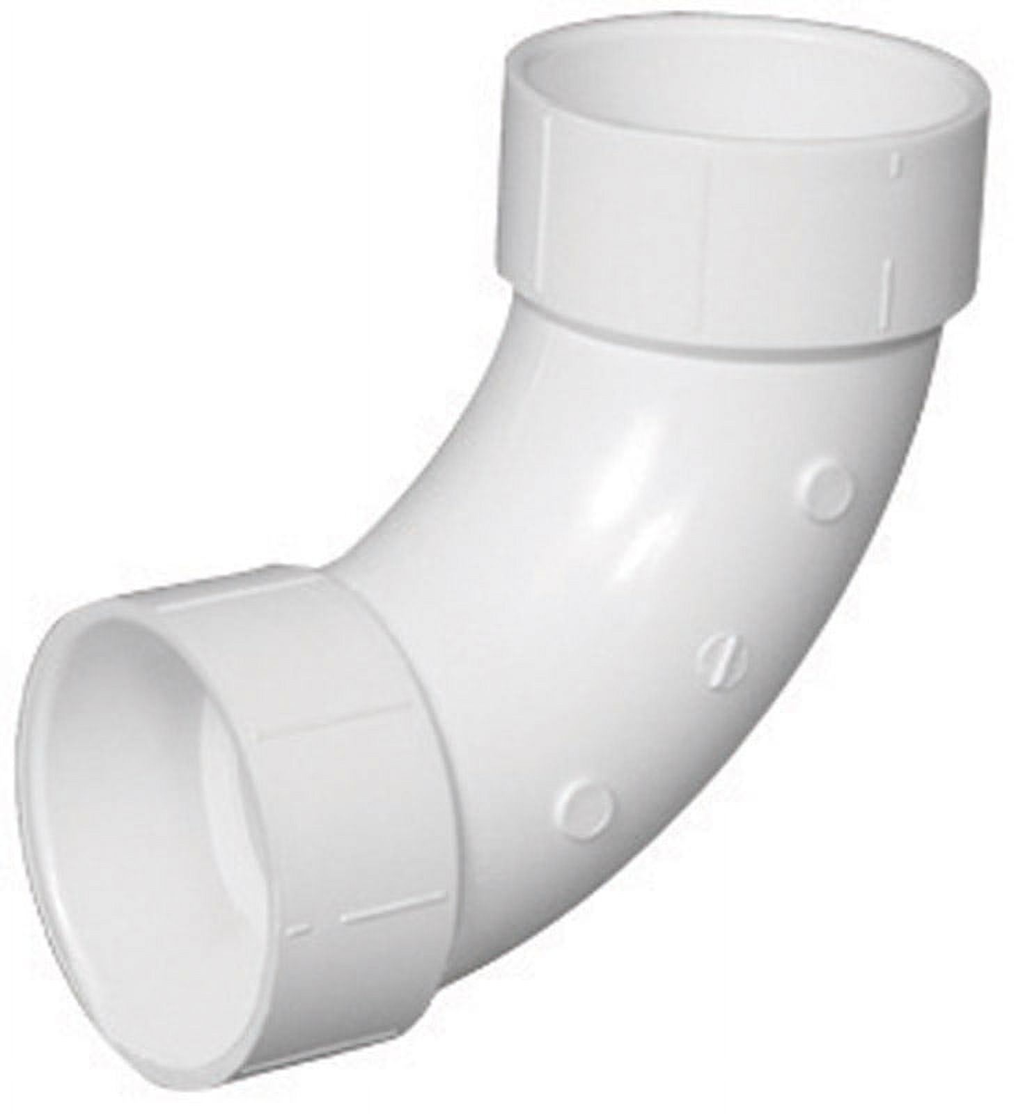 Charlotte Pipe Schedule 40 4 in. Hub x 4 in. Dia. Hub PVC Long Sweep ...