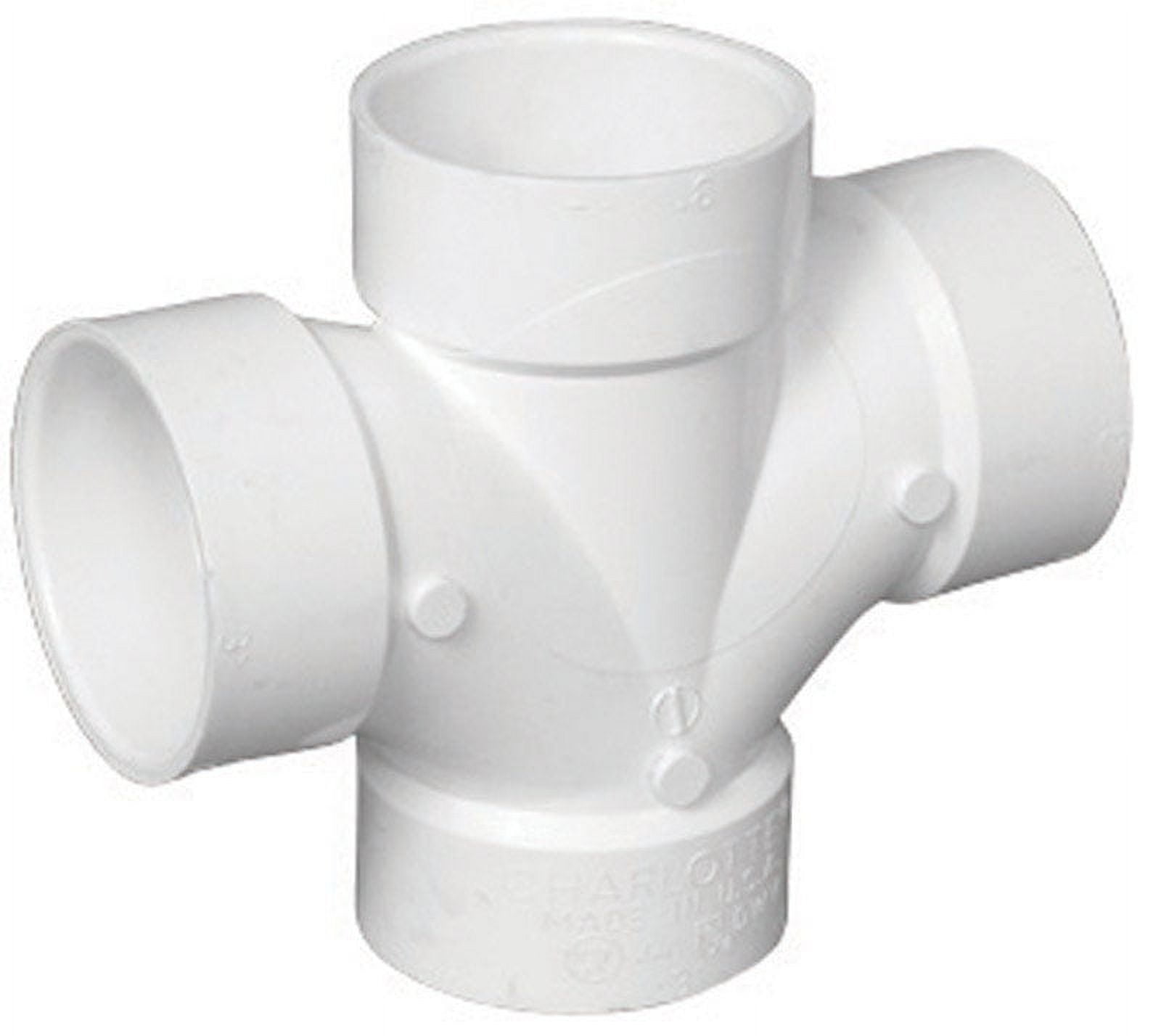 Charlotte Pipe Schedule 40 4 in. Hub x 4 in. Dia. Hub PVC Sanitary Tee - Walmart.com