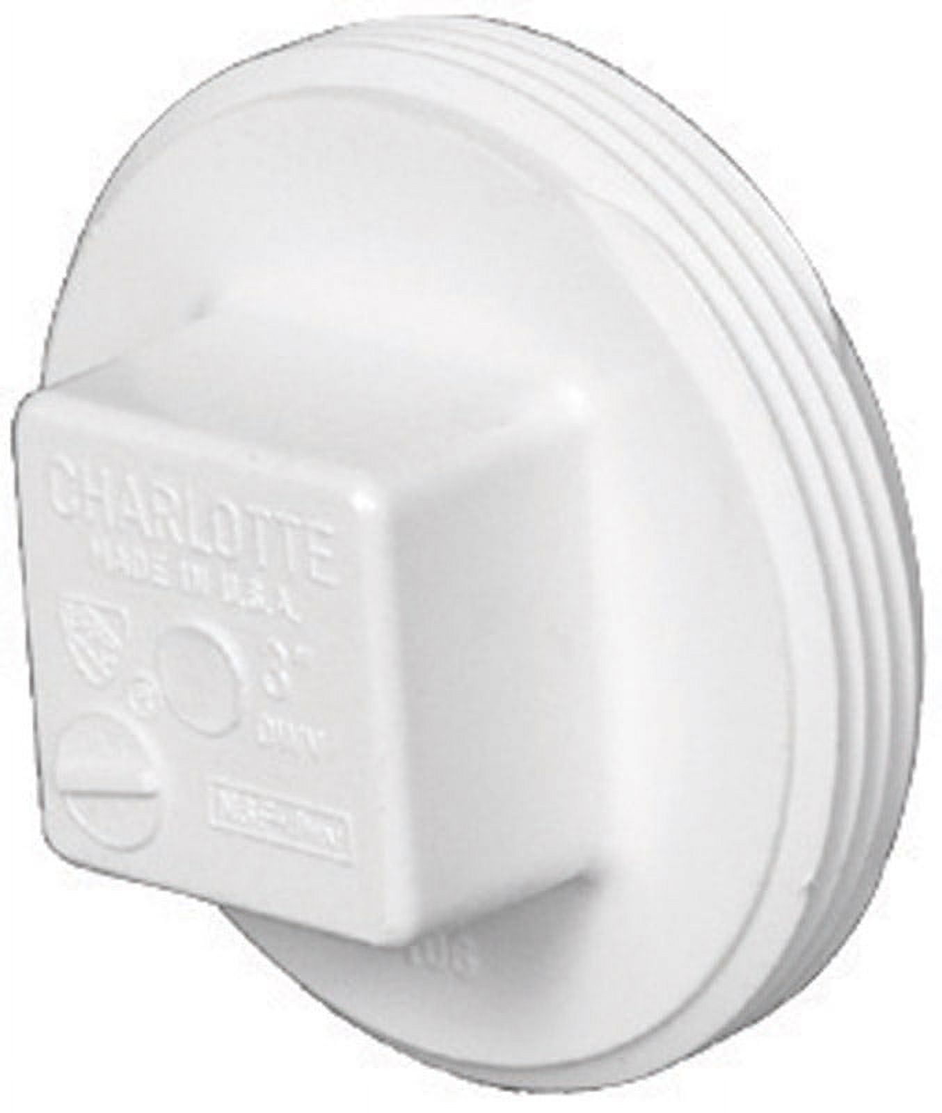 Charlotte Pipe 6 in. MPT PVC Clean-Out Plug, Schedule 40, Drainage ...