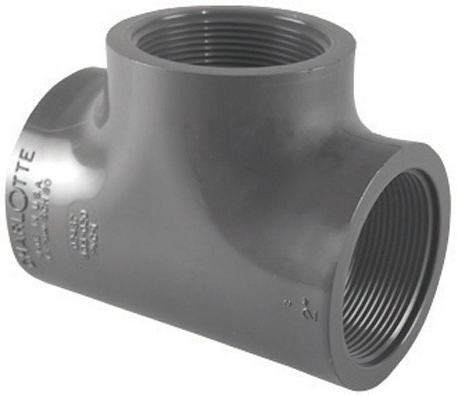 Charlotte Pipe Schedule 80 1-1/4 in. FPT x 1-1/4 in. Dia. FPT PVC Tee ...