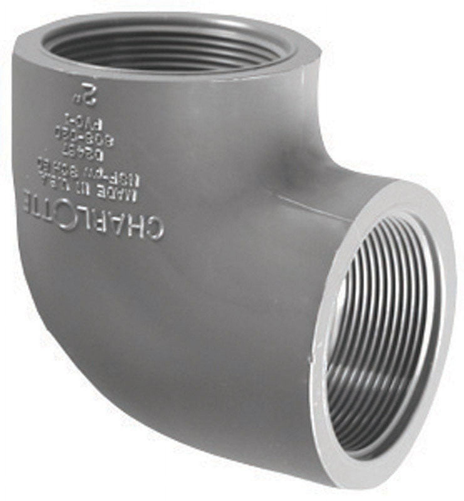 Charlotte Pipe Schedule 80 2 in. FPT x 2 in. Dia. FPT PVC Elbow - Walmart.com