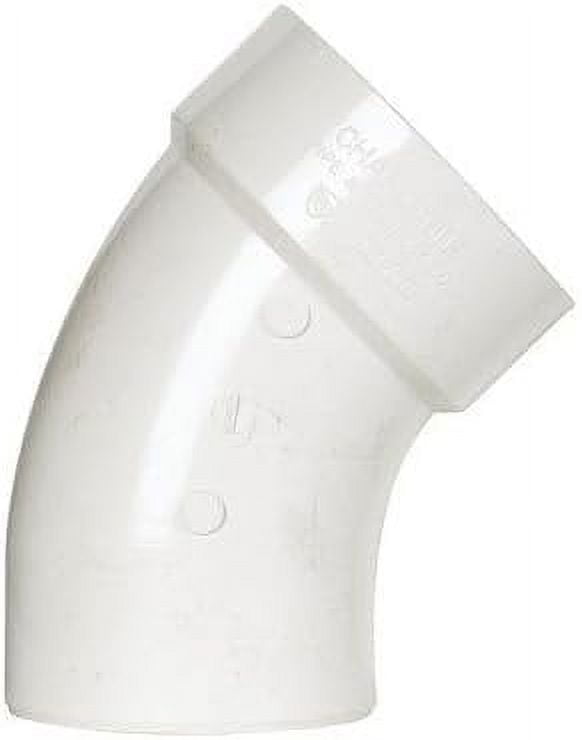 Charlotte Pipe Street Elbow Pvc Dwv 4 " 45 Deg. Schedule 40 - Walmart.com